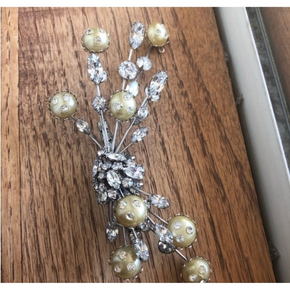 Jewelry | Extraordinary Vintage Rhinestone And Pearl Vintage Art Deco ...